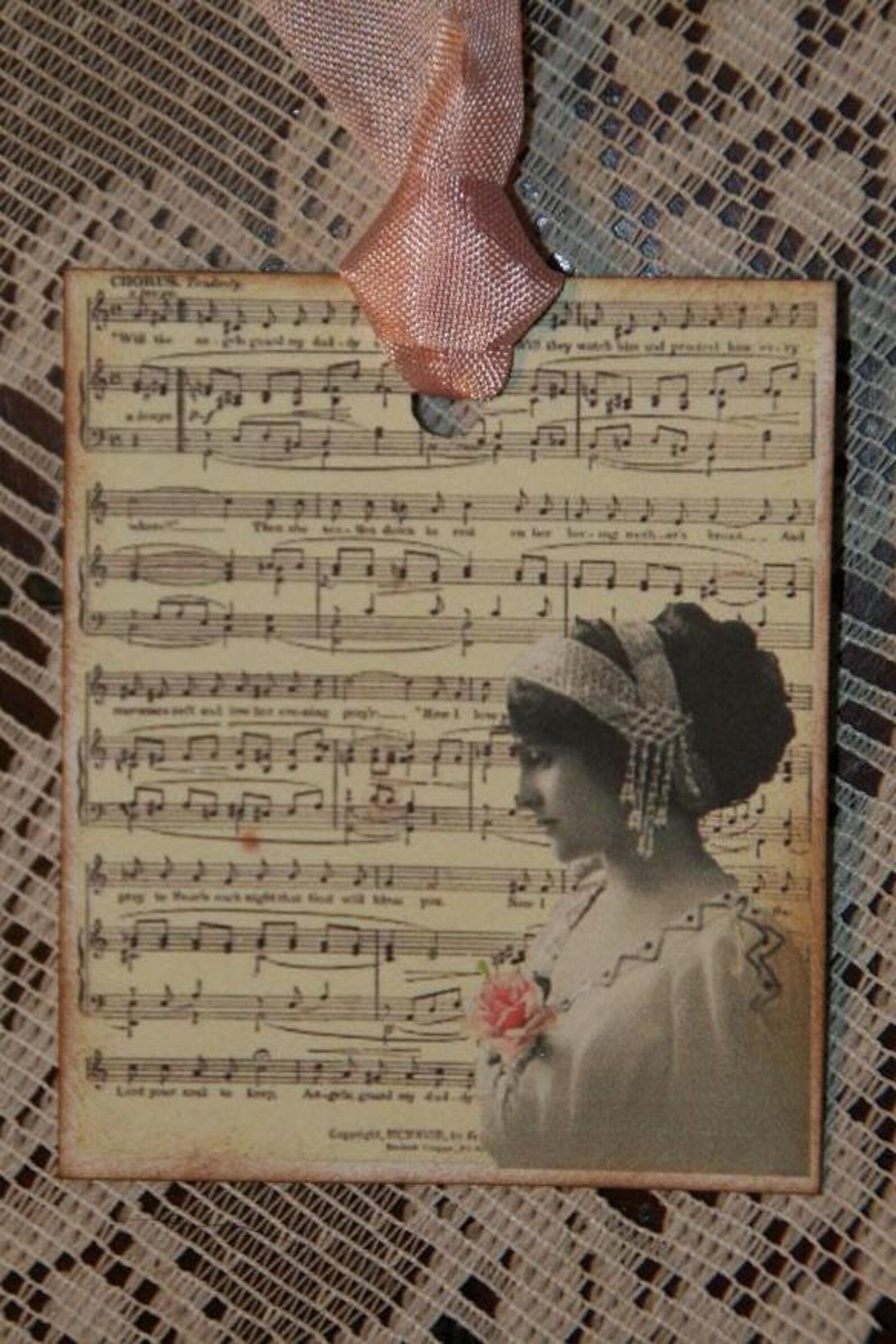 Vintage Music Sheet Victorian Lady Tags - Etsy