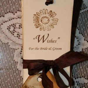 75 Wedding Wish Tree Tags Handstamped With Sunflower Flower - Etsy