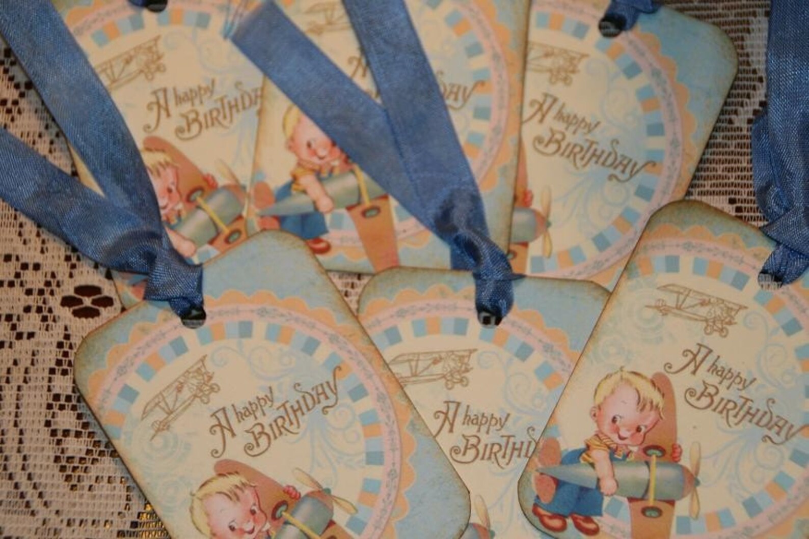 Boy Happy Birthday Gift Tags - Etsy
