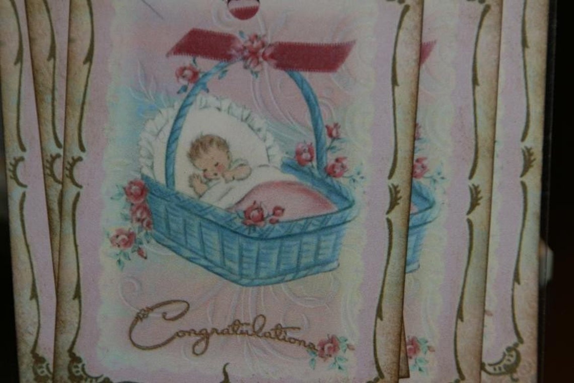 Congratulations to Baby Gift Tags Baby Shower Girl or Boy | Etsy