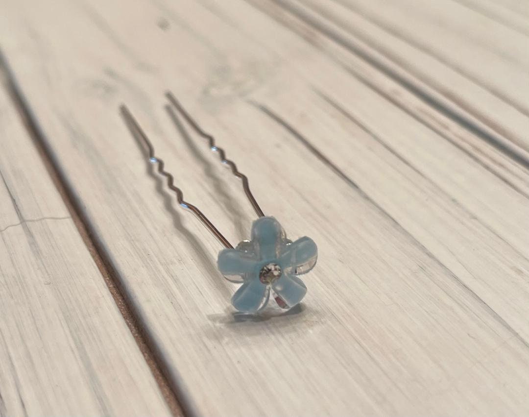 Something Blue Hair Pin, Bride Hair Pin, Blue Flower, Bride Hair ...