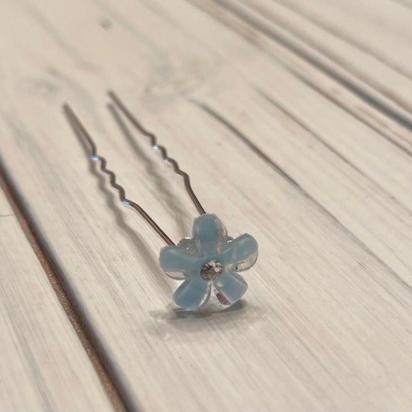 Blue Hair Pins - Etsy
