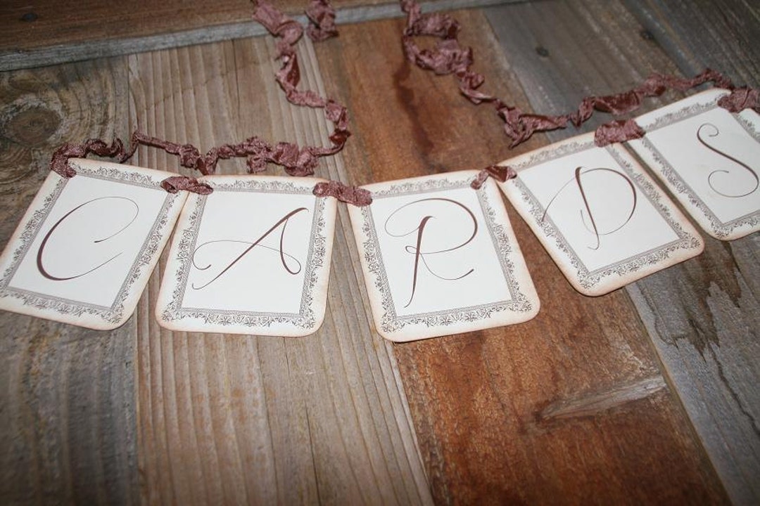Cards Sign, Cards Banner, Wedding Garland, Wedding Card Banner - Etsy