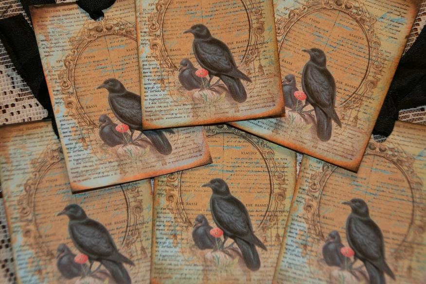 Pretty Crow Tags - Etsy