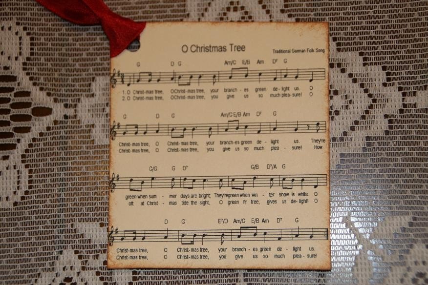 Music Sheet O Christmas Tree Gift or Hang Tags - Etsy