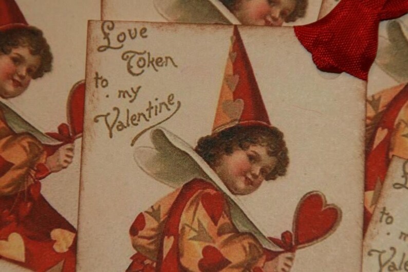 Valentine Tags, Love Token to My Valentine Tag - Etsy