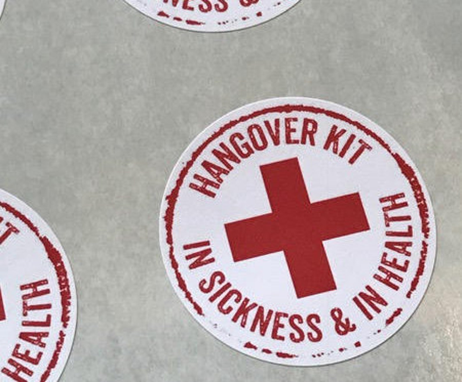 Wedding Favor Sticker Hangover Kit Bag Stickers Hangover Kit - Etsy