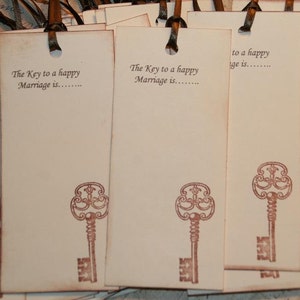 Wedding Wish Tags - Qty 75 - the Key to a Happy Marriage Is ...