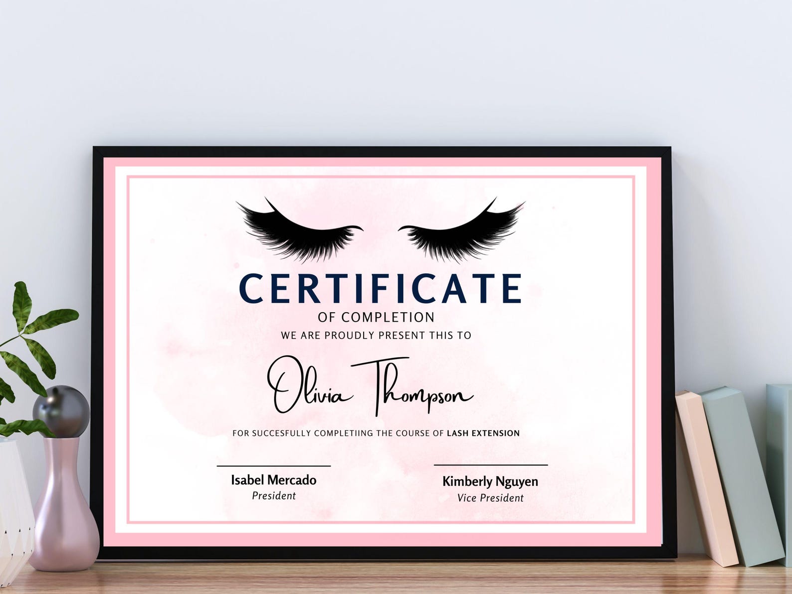 Editable Lash Certificate of Completion Template, Printable Lash ...