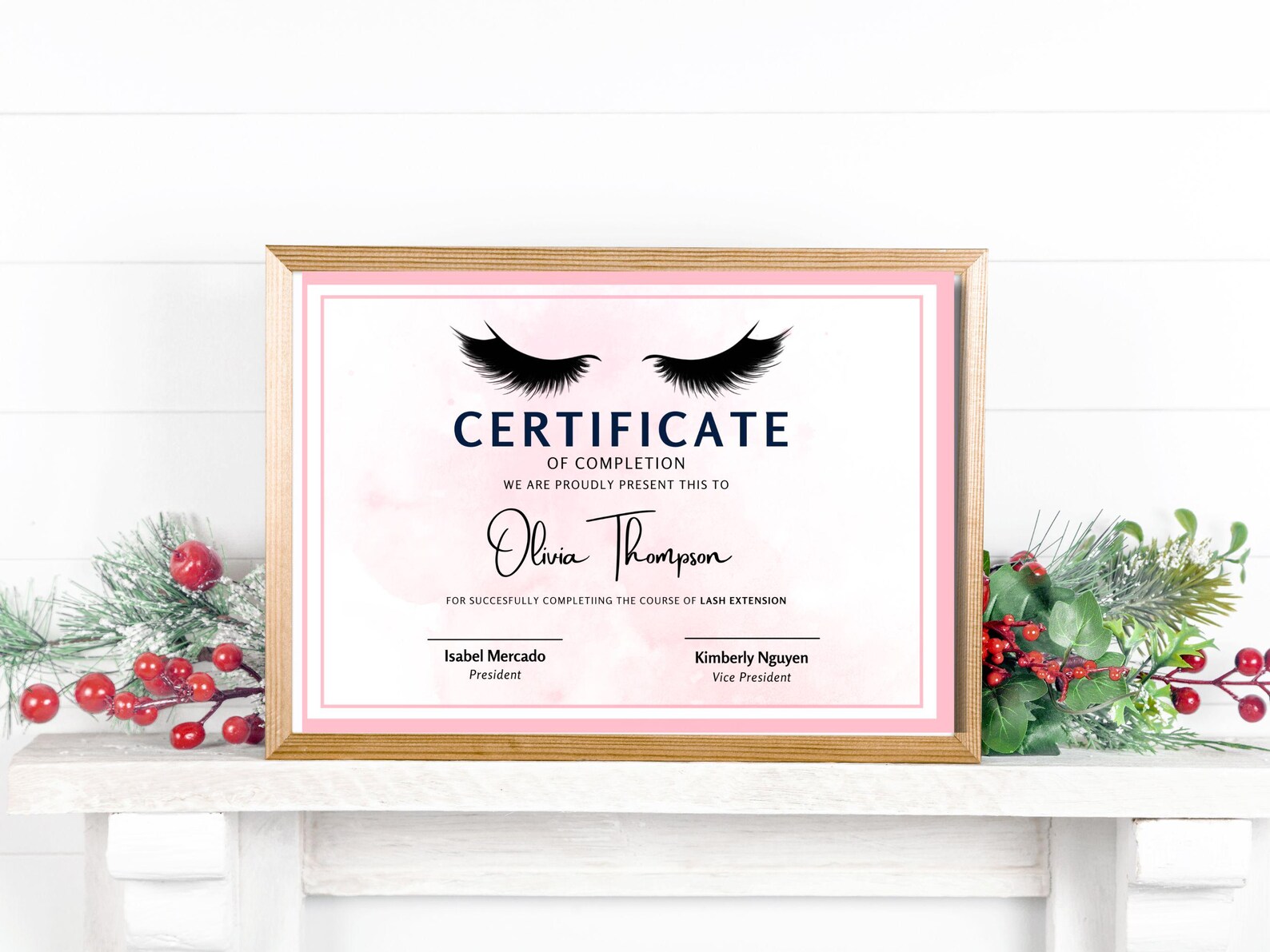 Editable Lash Certificate of Completion Template, Printable Lash ...