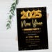 Editable New Year Invitation, 2025 New Year Invitation, NYE 2025 ...