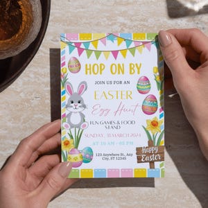 Easter Egg Hunt Invitation, Easter Bunny Invitation, Easter Party ...