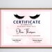 Editable Lash Certificate of Completion Template, Printable Lash ...