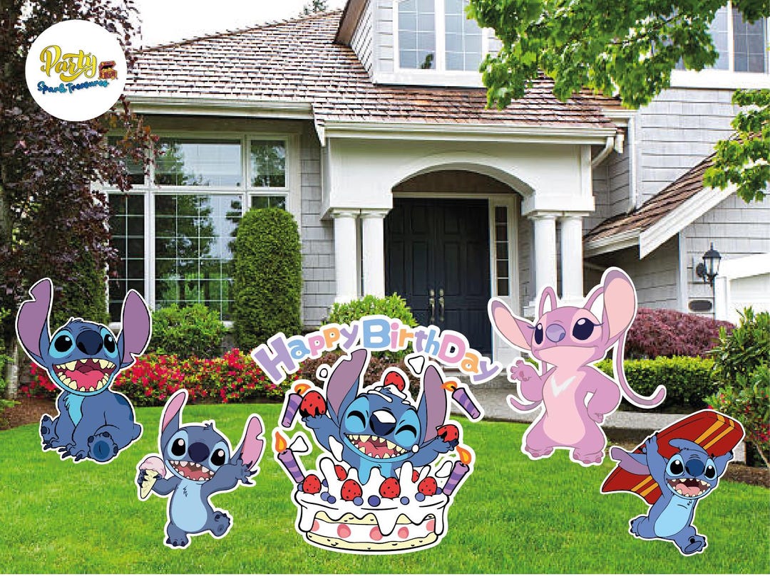 Celebrate Hawaiian Style With Our Stitch Yard Sign: Fun Guaranteed - Etsy