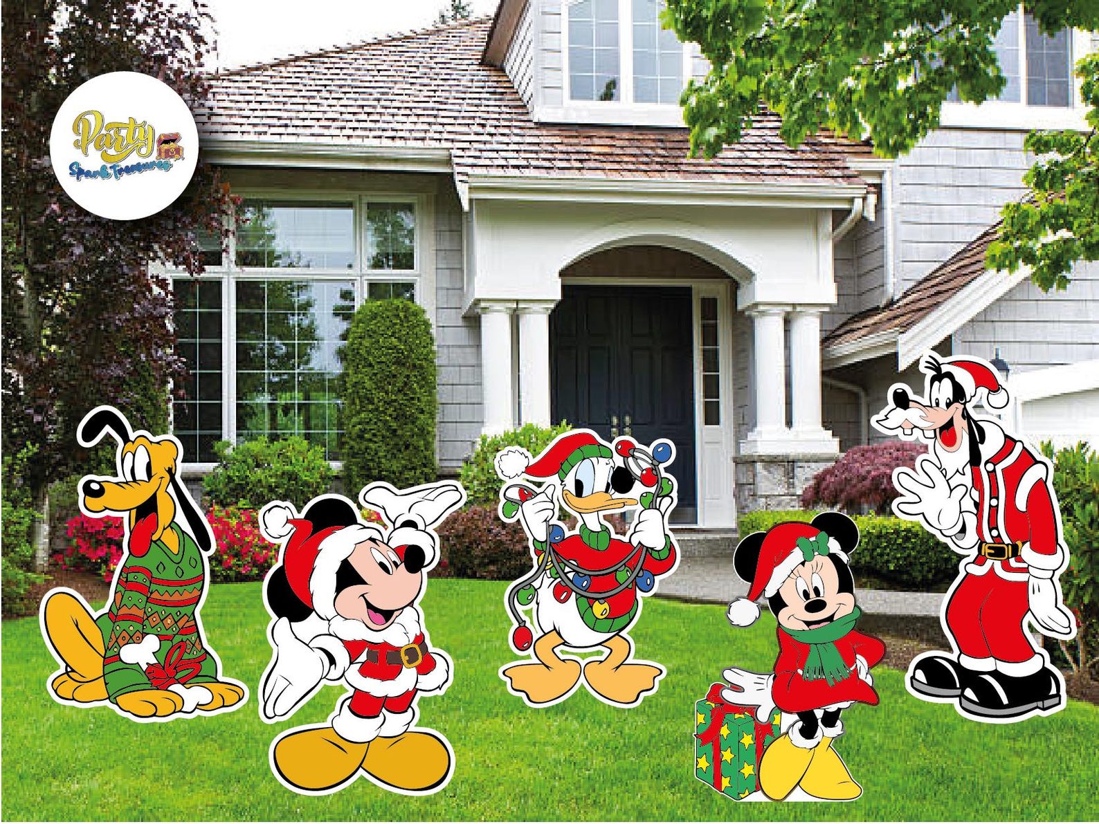 Mickey Merry Christmas Garden Decor/ Christmas Decoration - Etsy