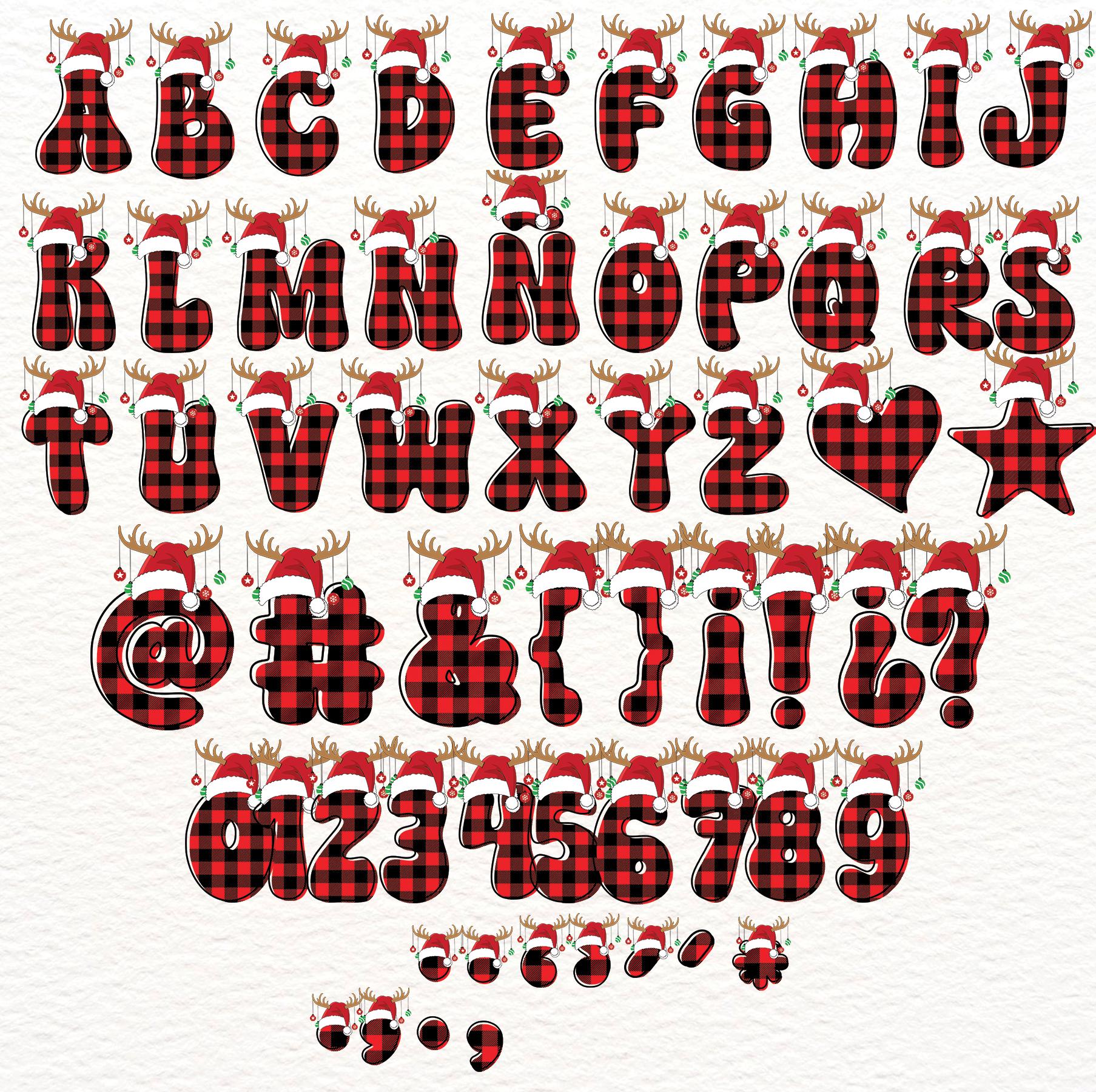 Christmas Reindeer Alphabet PNG, Custom Christmas Letters for Digital ...