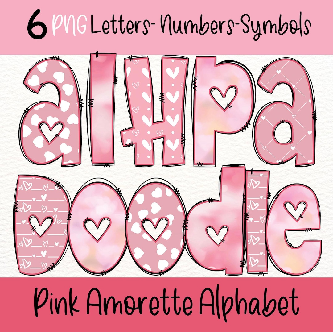 Valentines Day Alphabet PNG Alpha Doodleletters Doodle Alphabetical ...