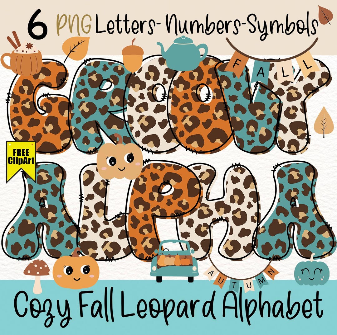 Doodle Letter Fall Cozyfall Clipart Fall Clipart Bundl Fall Doodle ...
