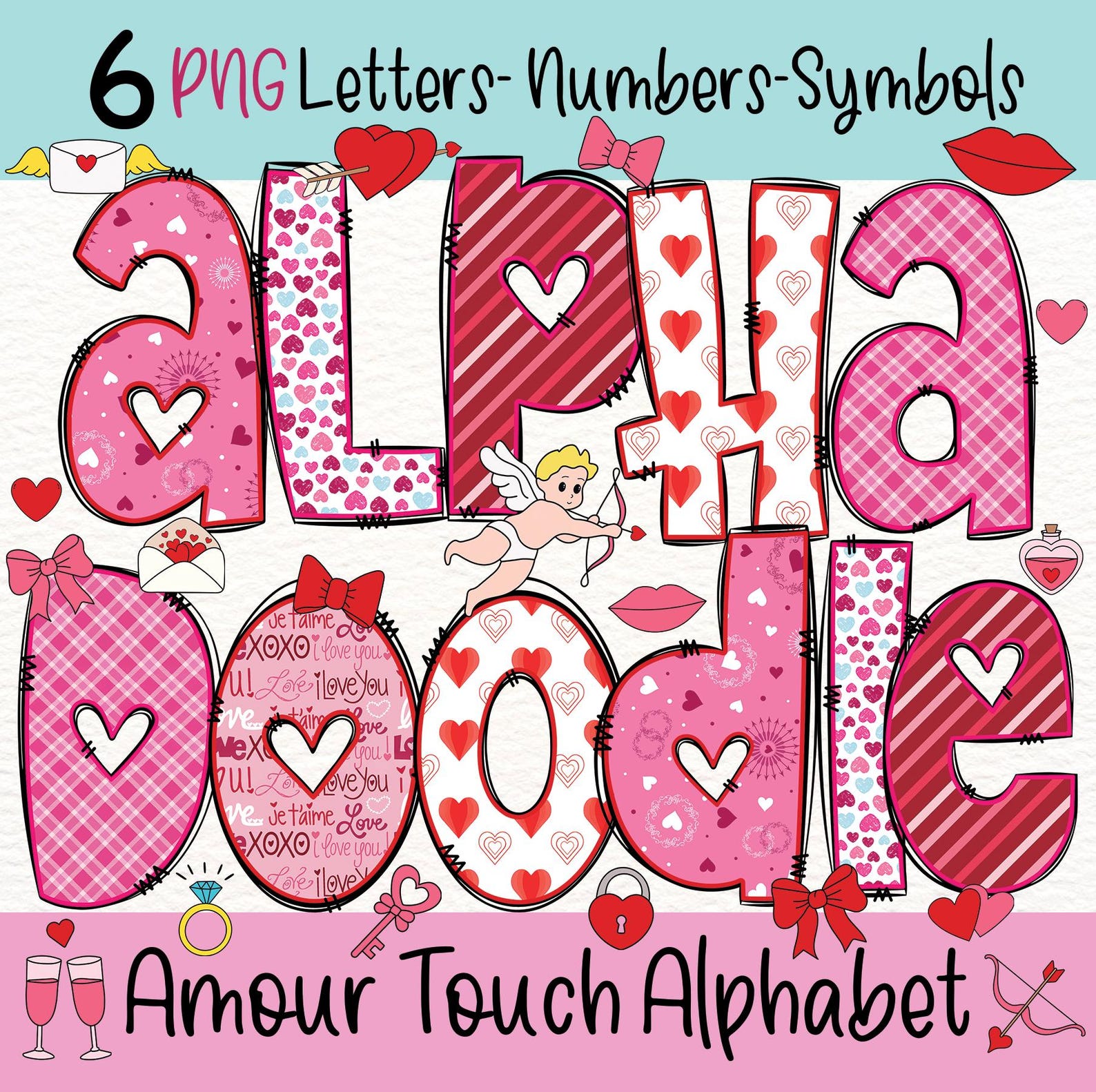 Valentines Day Alphabet PNG Alpha Doodleletters Doodle Alphabetical ...