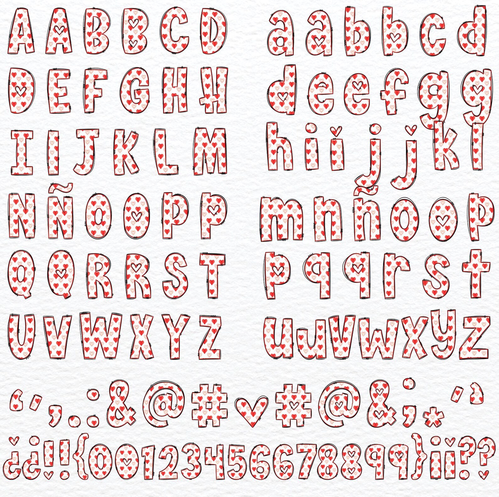 Valentines Day Alphabet PNG Alpha Doodleletters Doodle Alphabetical ...