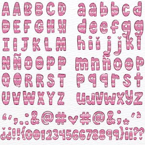 Doodleletters Bundle Clipart PNG Valentines Day Alphabet PNG Alpha ...