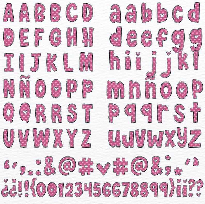 Alphabet Valentine Valentines Alphabet Letters Valentine Day Alphabet ...