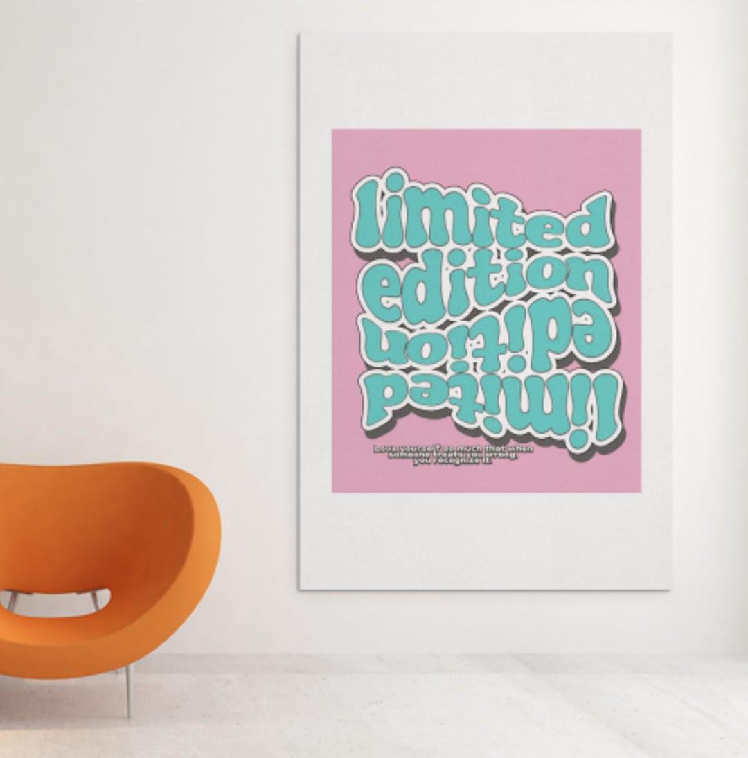 Limited Edition Retro Printable Poster - Etsy