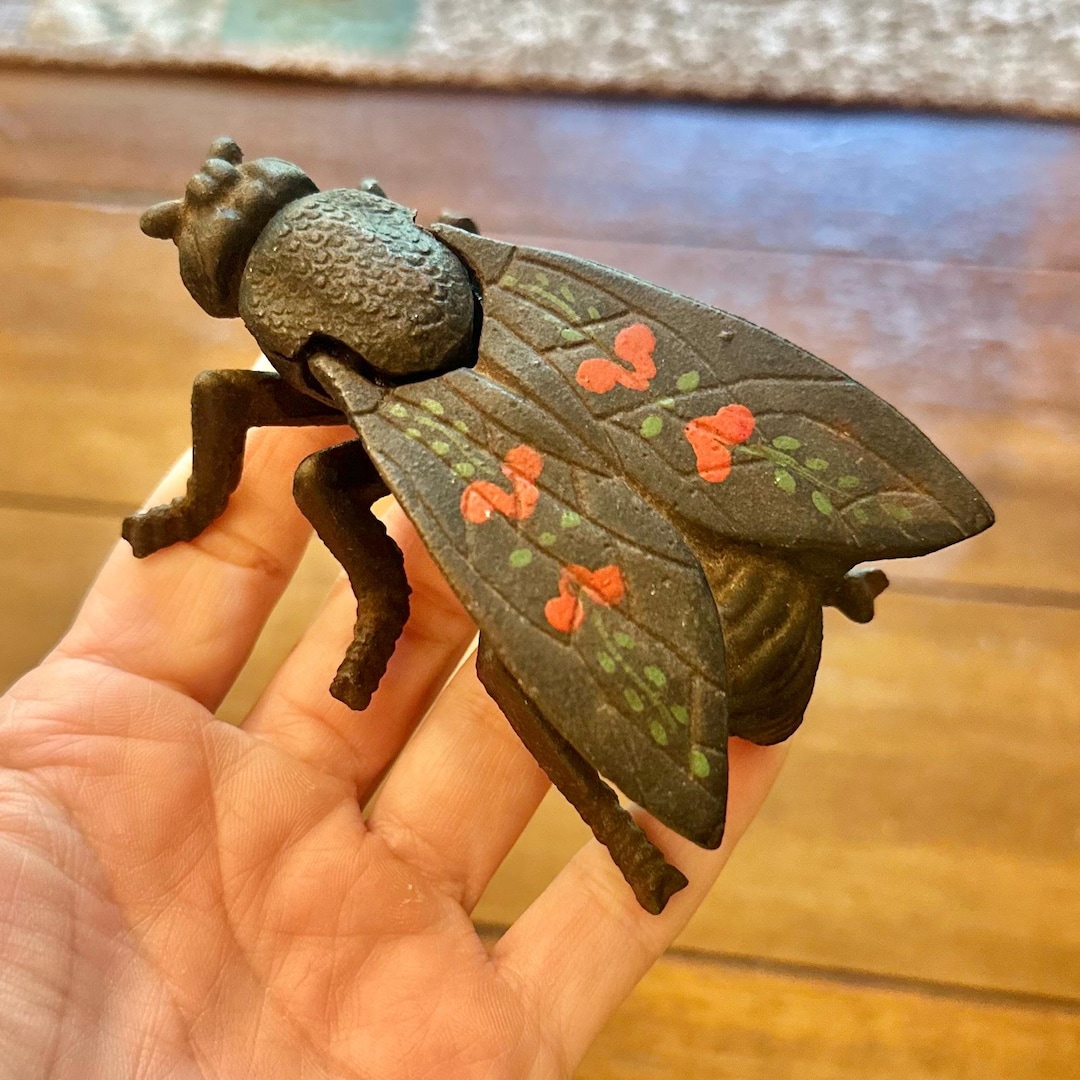 Vintage Cast Iron Fly Match Holder Folk Art Kitschy - Etsy