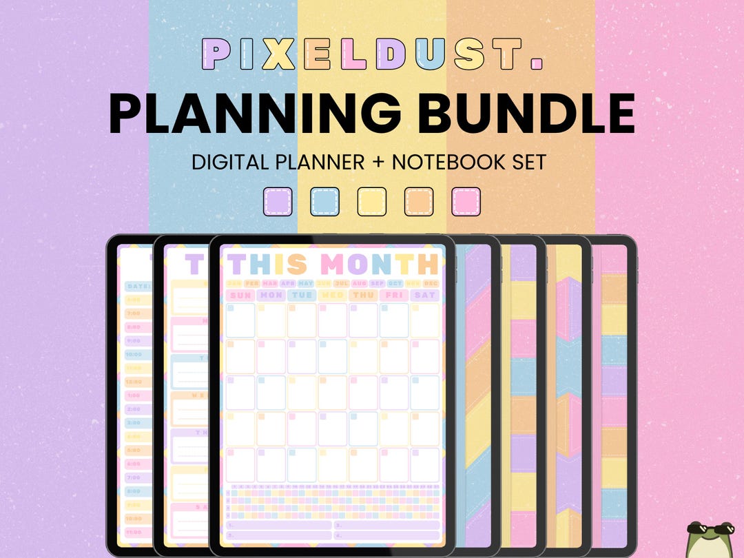 ADHD Digital Planner Bundle | Notability & Goodnotes Notebook | Onenote ...