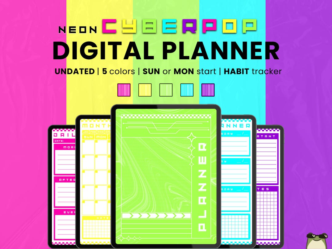 ADHD Digital Planner 2026 | Undated Monthly, Weekly, Daily Planner ...