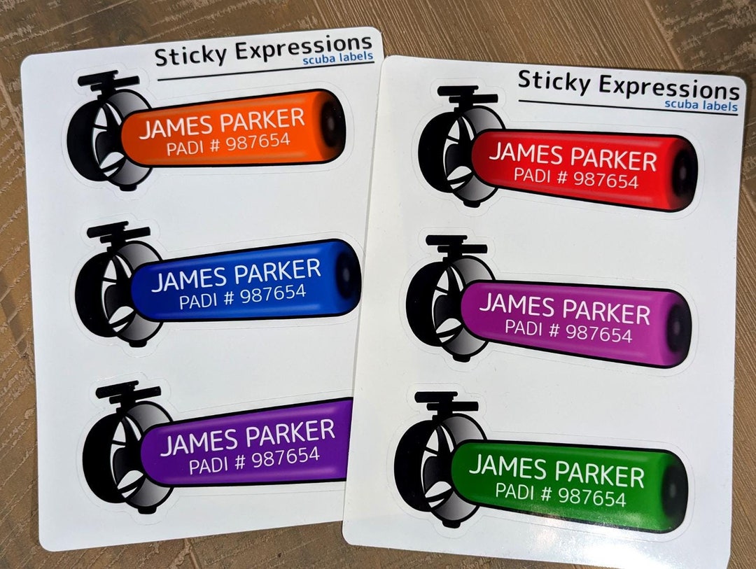 Large Name Stickers Scuba Diver Scooter DPV - Personalized Stickers for ...