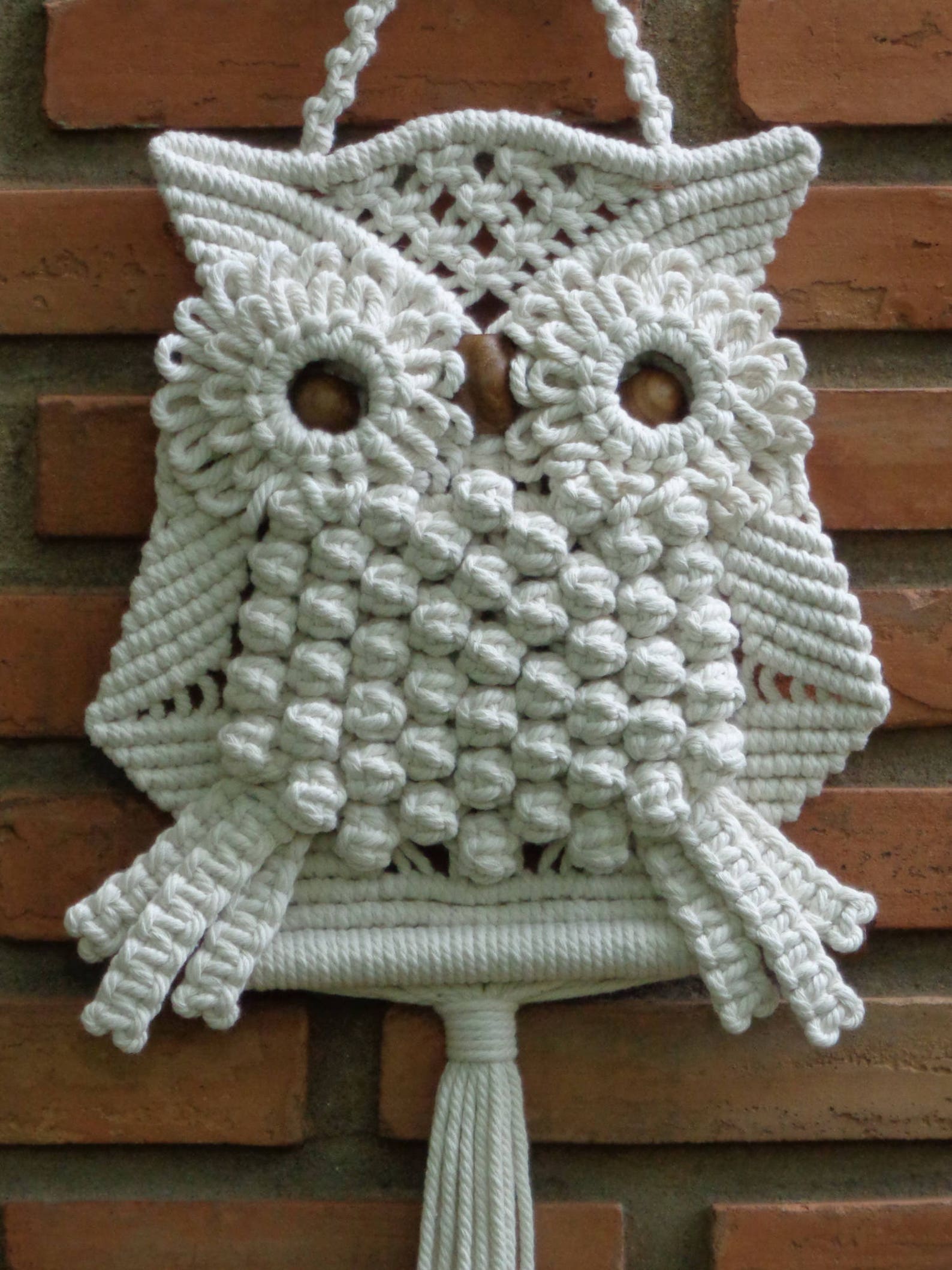 White Macrame Owl - Etsy