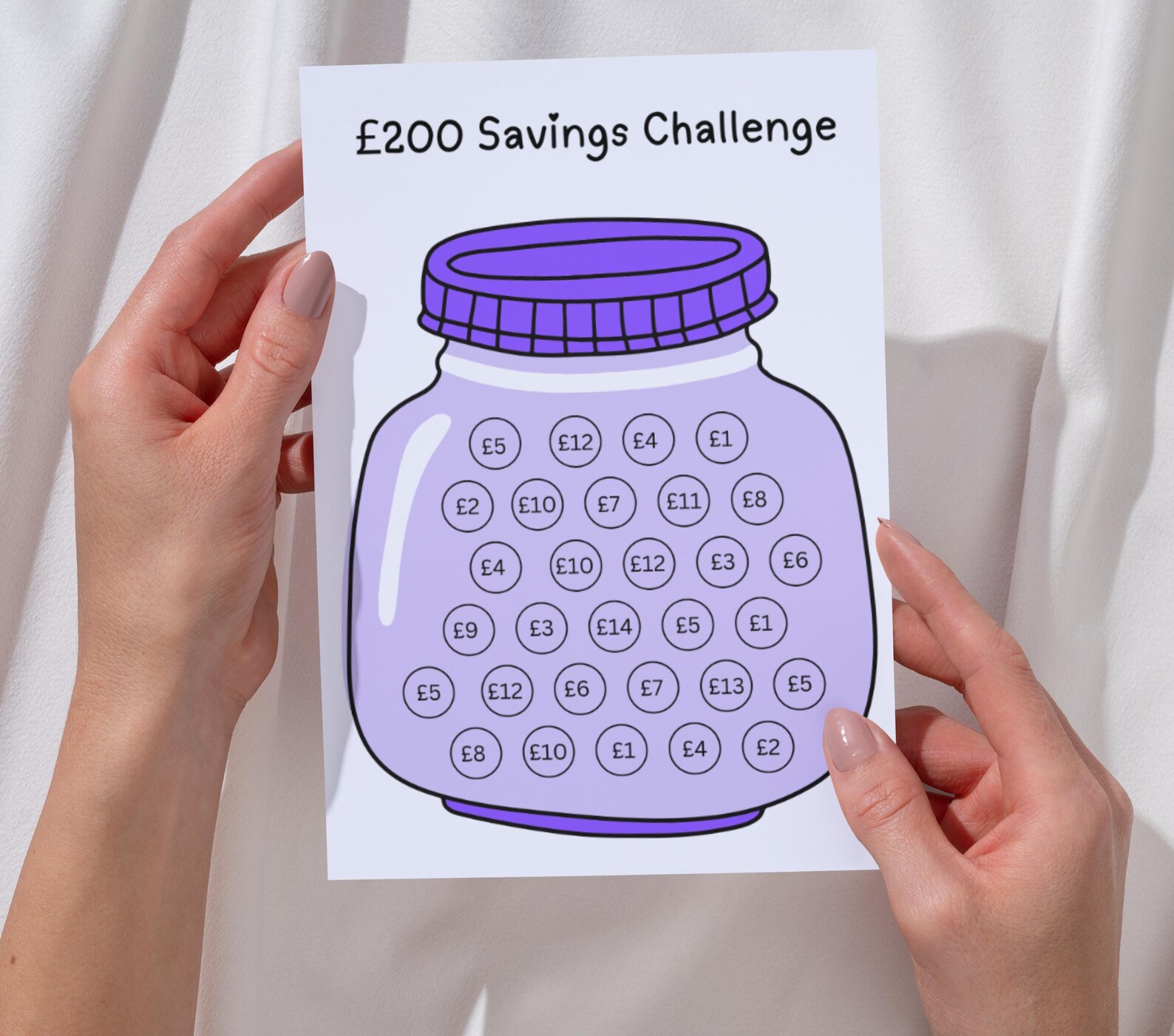 Editable Savings Challenge Tracker Pound Printable Budget Template ...