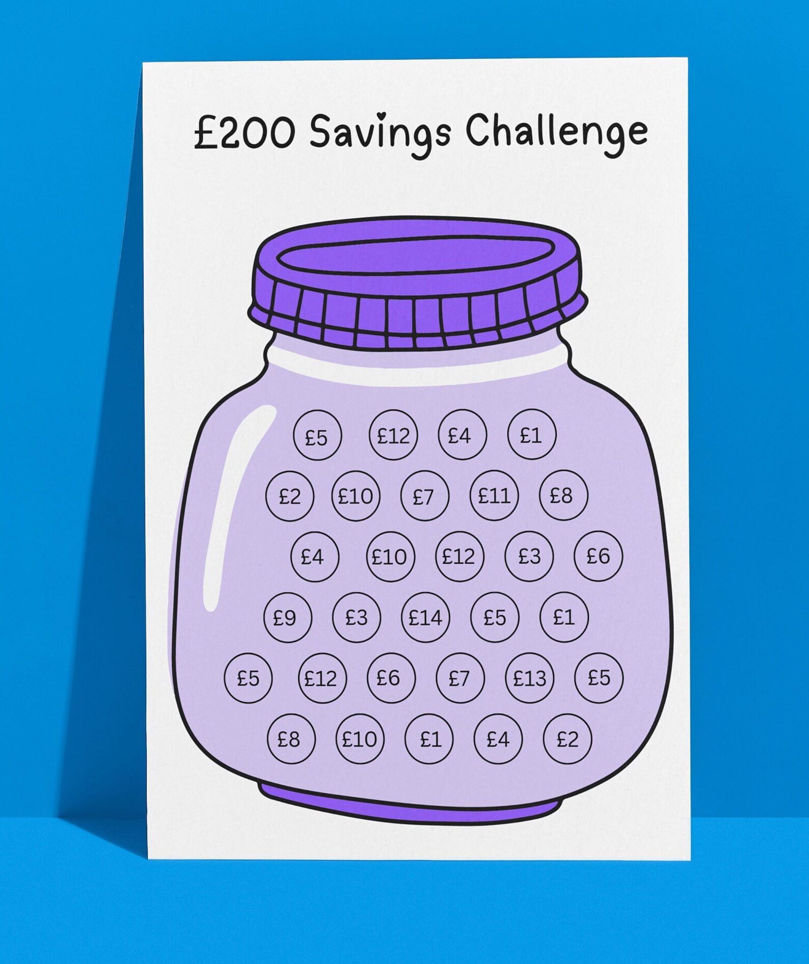 Editable Savings Challenge Tracker Pound Printable Budget Template ...