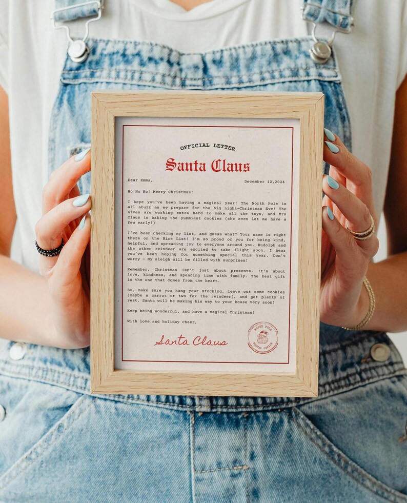 Editable Letter From Santa Claus, Printable, Personalized Santa Letter ...