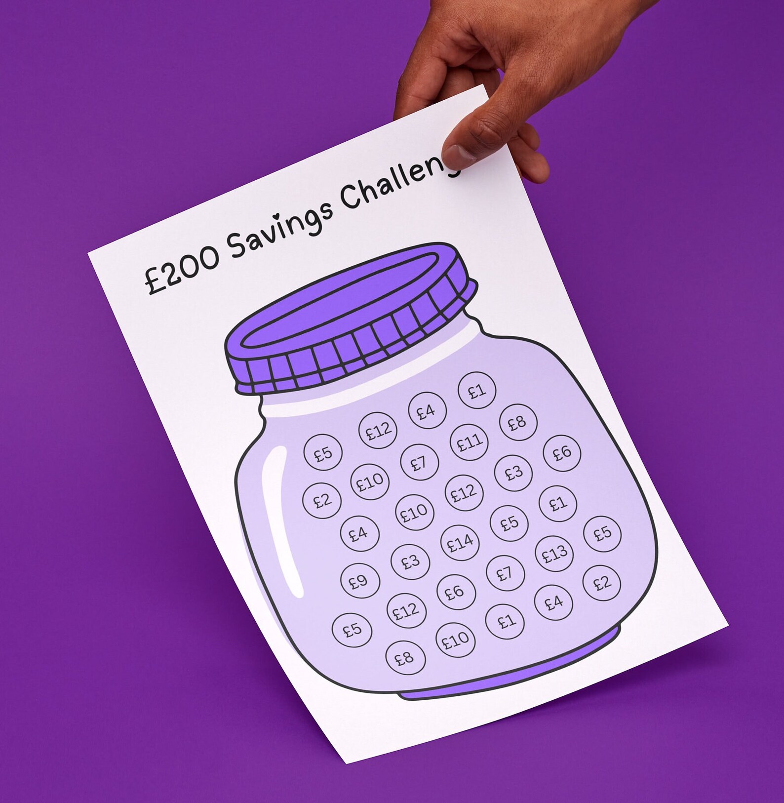 Editable Savings Challenge Tracker Pound Printable Budget Template ...