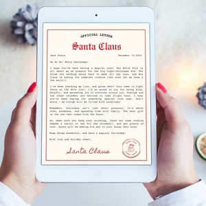 Editable Letter From Santa Claus, Printable, Personalized Santa Letter ...