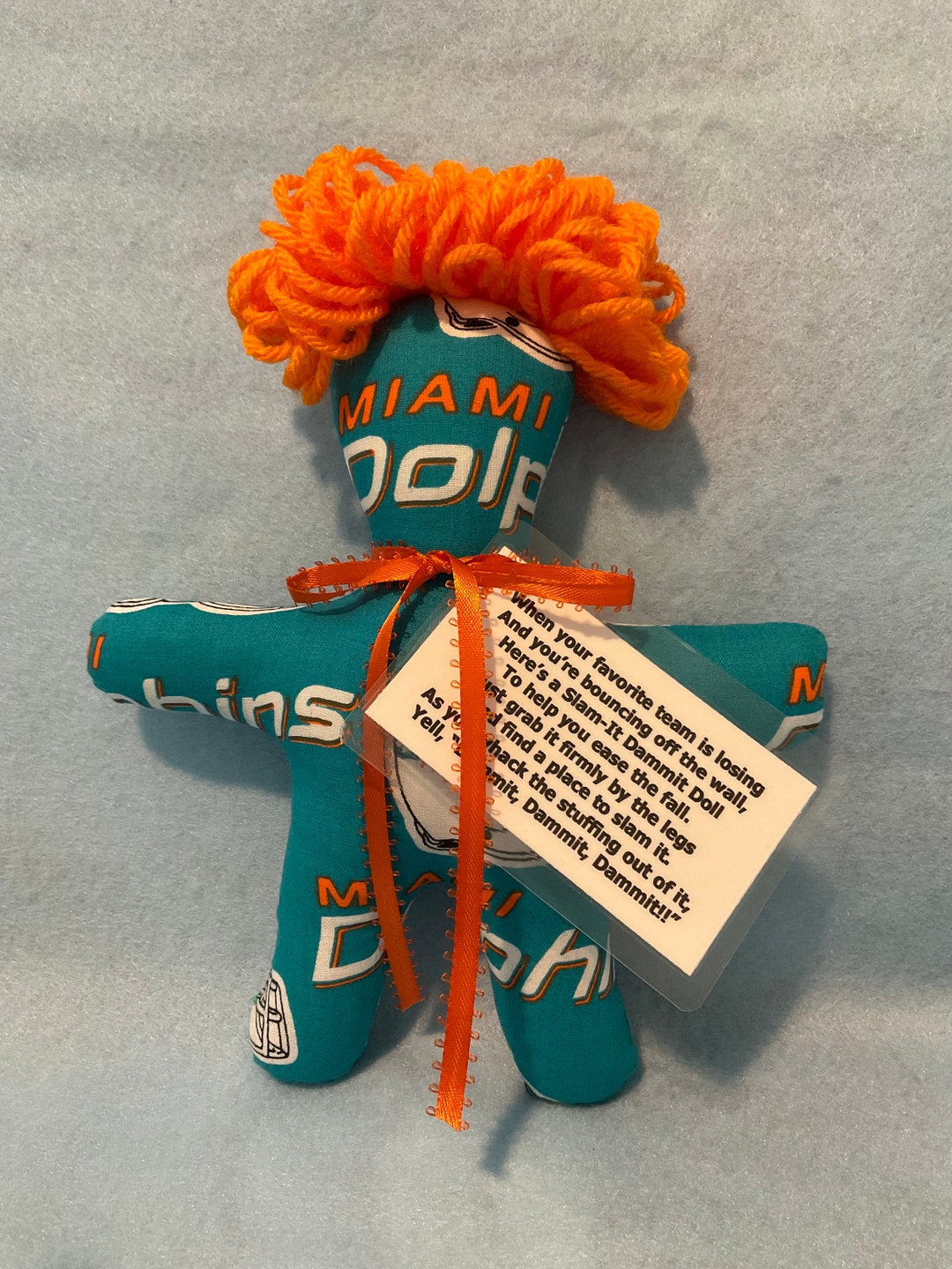 Miami Dolphins Damm-it Slam-it Doll - Etsy