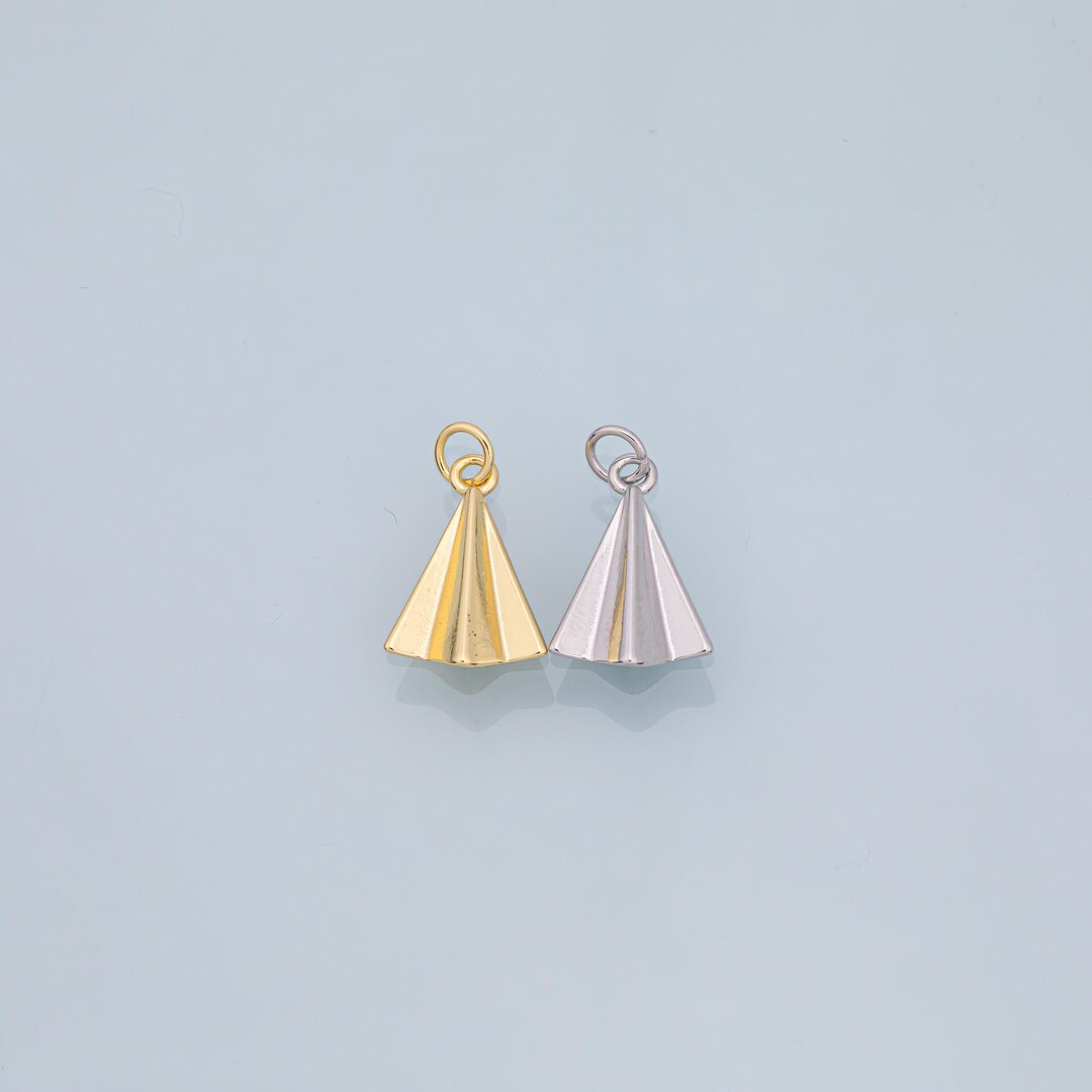 Paper Airplane Charm Koi Gold Paper Airplane 18K Gold Filled for Charm ...