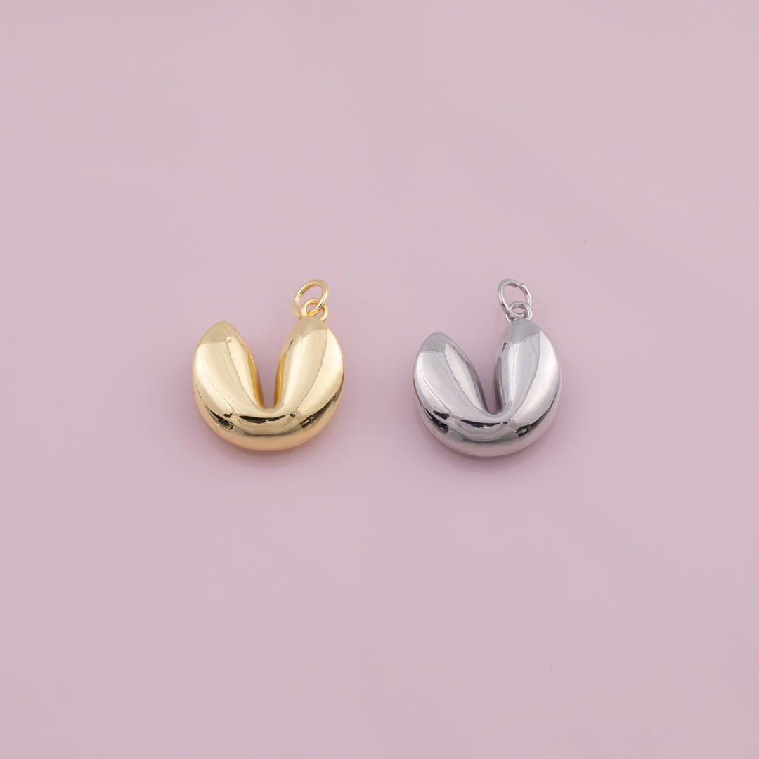 Fortune Cookie Charm 18k Gold Filled Charm Bar Charms for Bracelets and ...