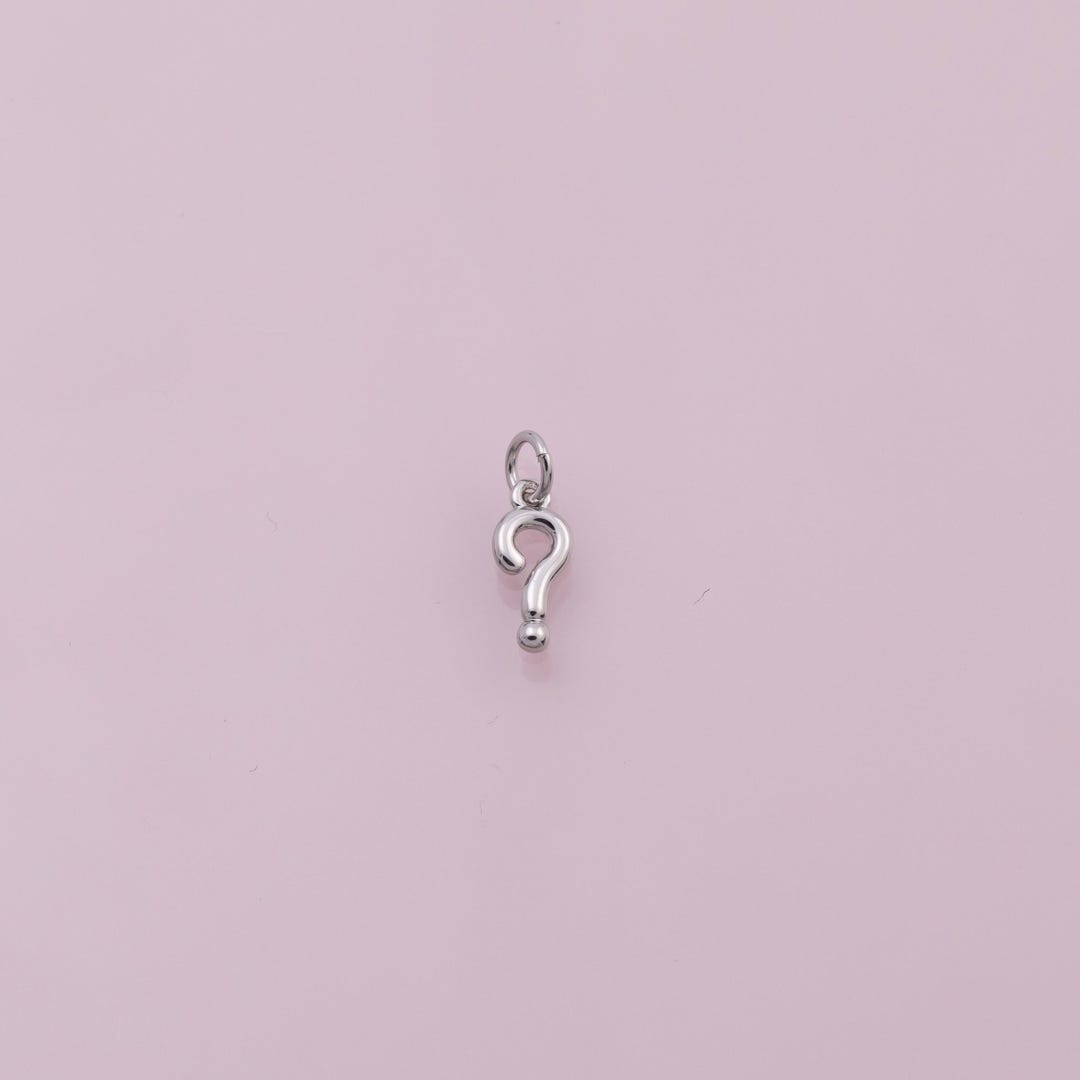 Silver Question Mark Charm 18k Gold Filled Charm Bar Charms for ...