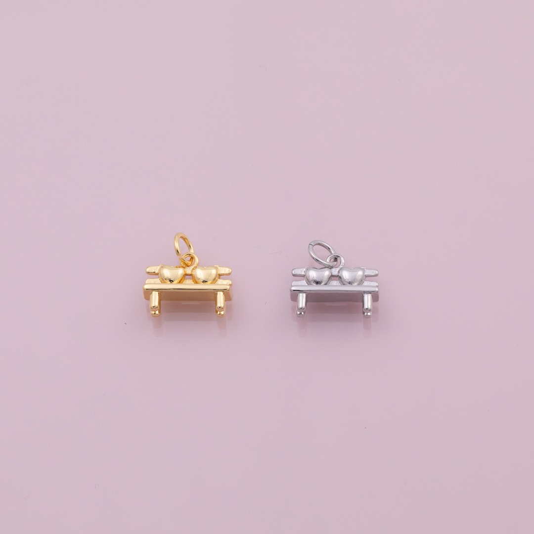 Bench Chair Couch Charm 18k Gold Filled Charm Bar Charms for Bracelets ...