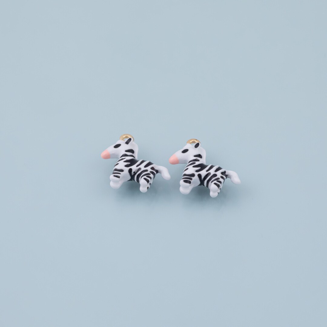 3D Zebra Charm 18K Gold Filled Charm for Charm Bar Bracelets Necklaces ...