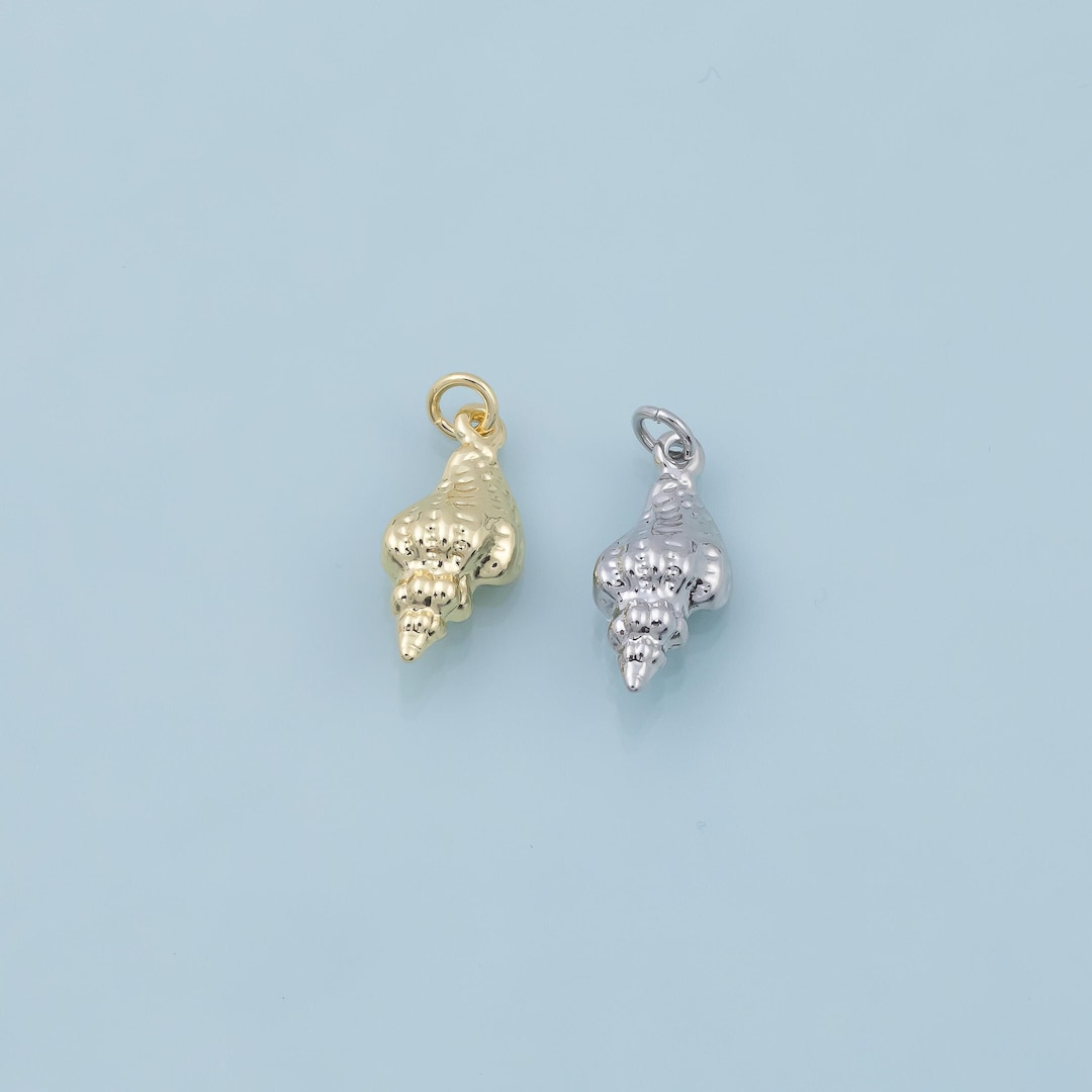 Sea Shell Conch Charm 18K Gold Filled Charm for Charm Bar Bracelets ...