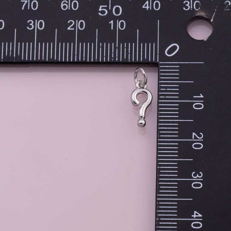 Silver Question Mark Charm 18k Gold Filled Charm Bar Charms for ...