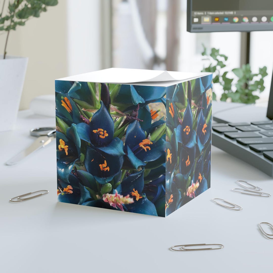 Sapphire Tower Note Cube Square Sticky Notes Desk Organizer Office ...