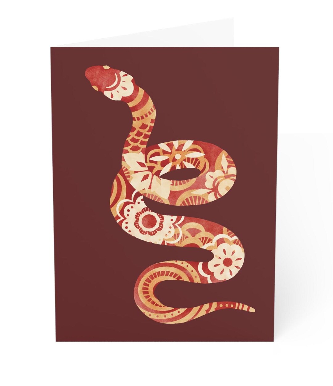 Snake Greeting Cards, Blank Inside | Chinese New Year Holiday Wishes ...