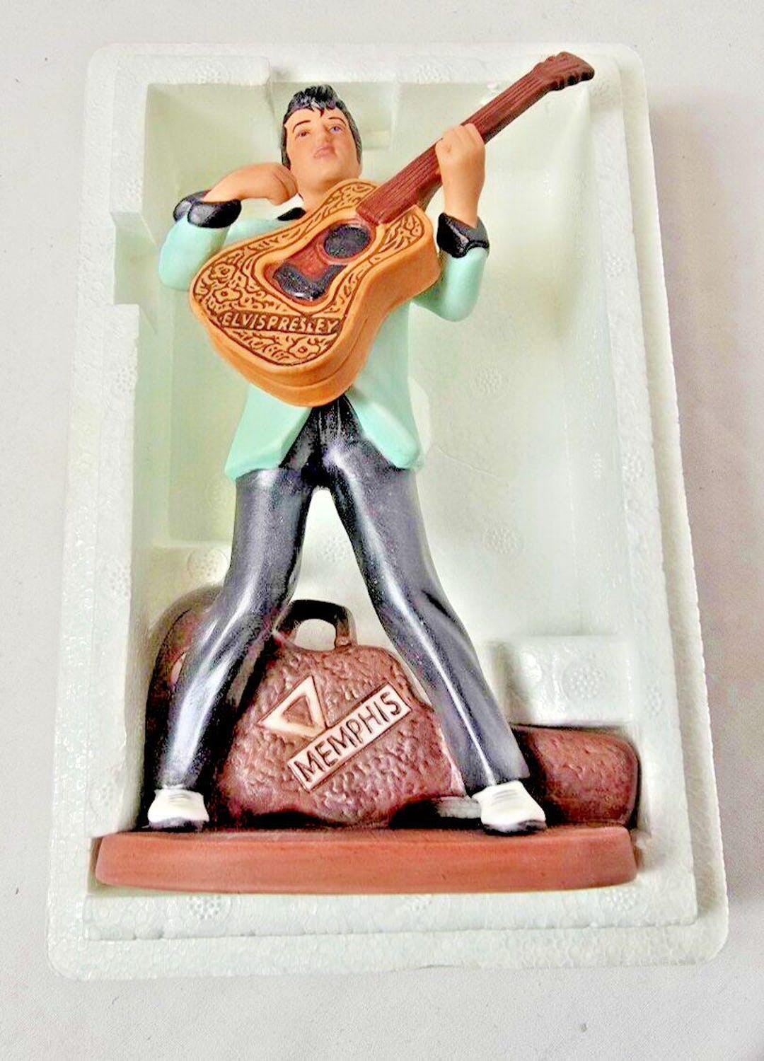 Elvis Presley Porcelain Hand Painted Figurine Avon VTG 1987 Memphis ...