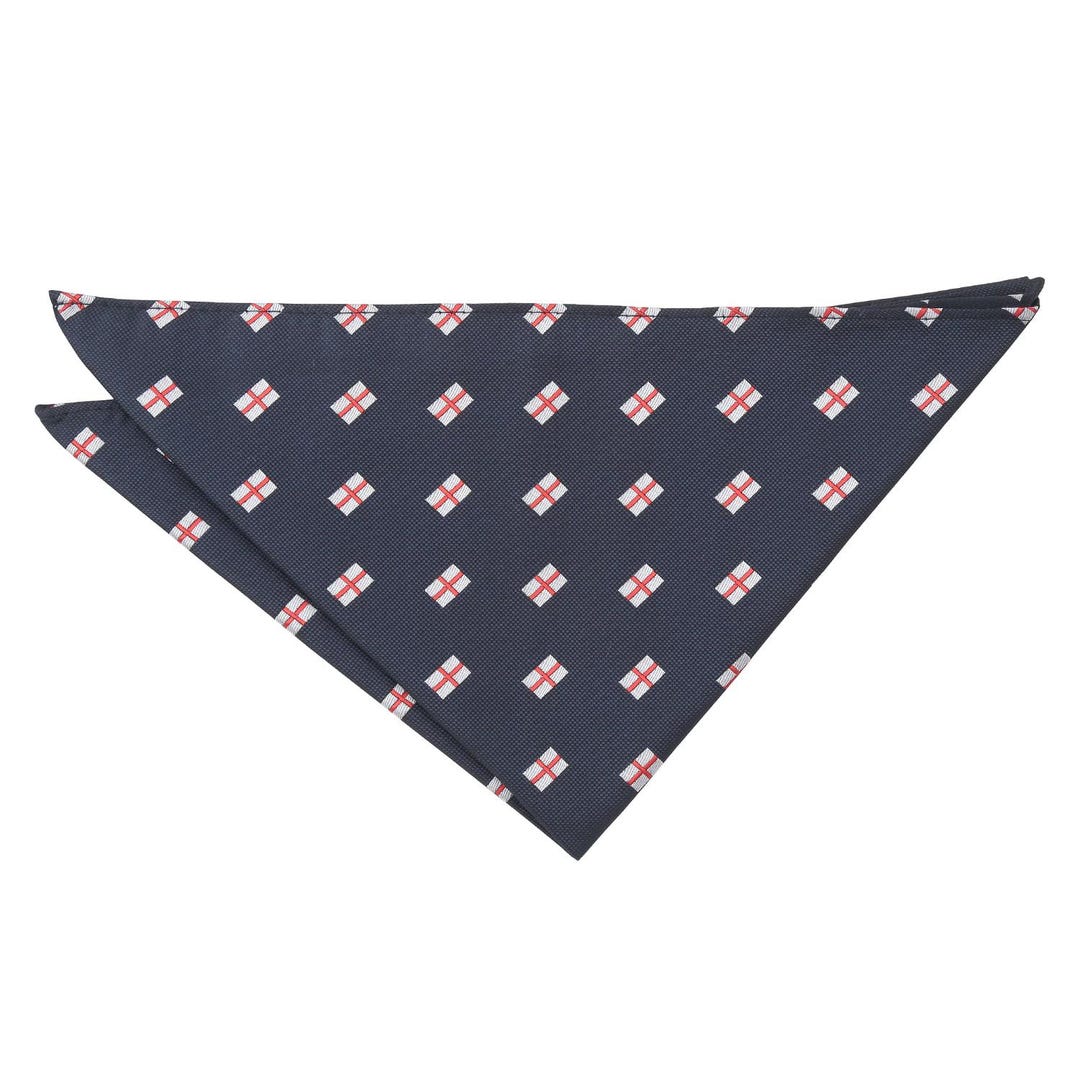Embroidered England Flag Pocket Square, Navy Blue Woven Hanky - Etsy