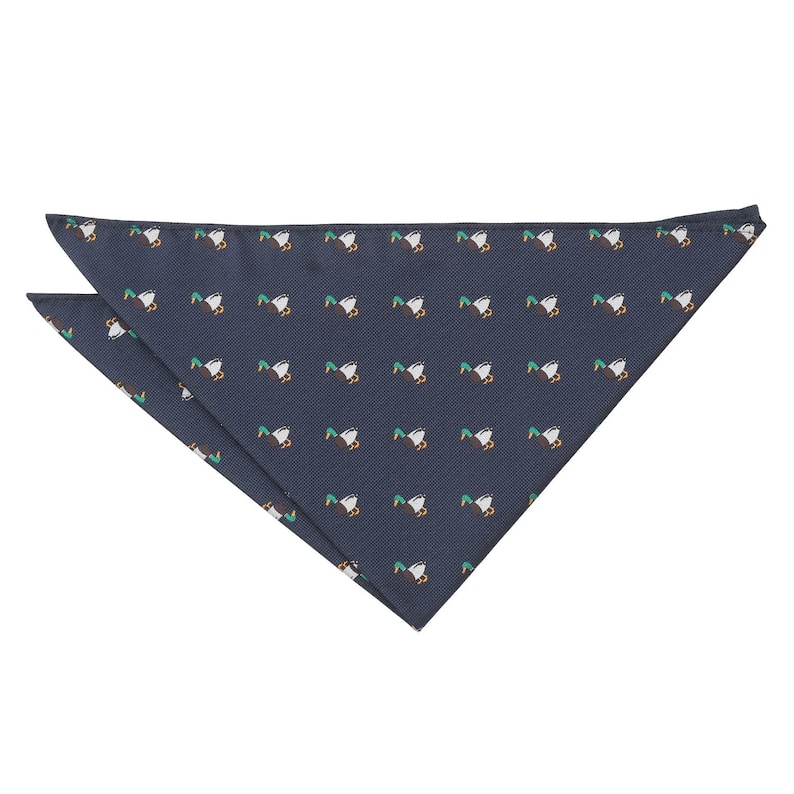 Navy Blue Duck Embroidered Pocket Square, Woven Microfibre Hanky - Etsy